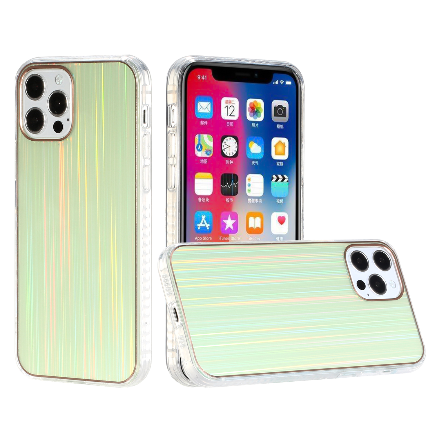 For Apple iPhone 11 Electroplated Brushed Design Premium Hybrid Case Cover